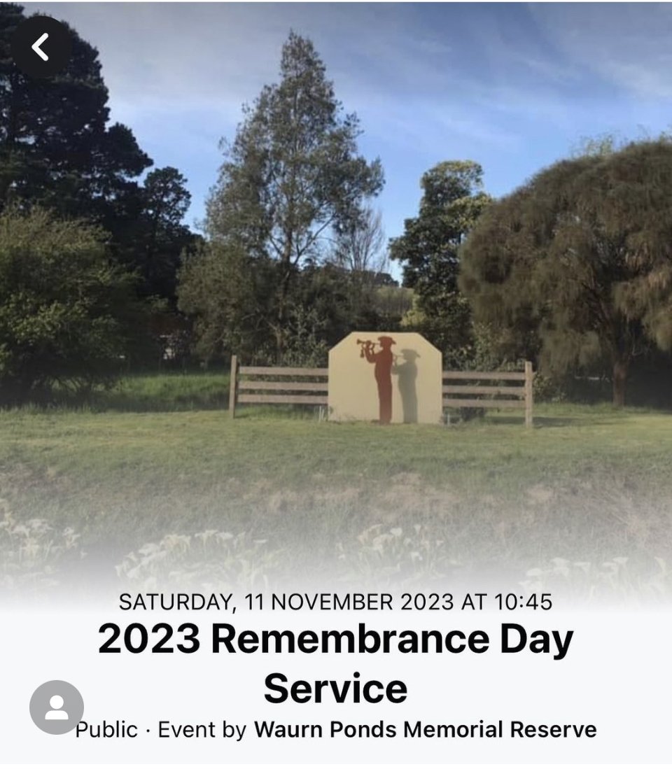 Remembrance Day 2023 invitation. – HuG